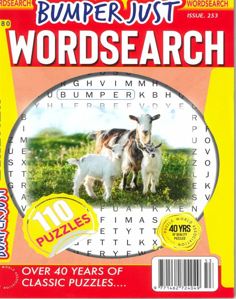 Bumper Just Word Search Magazine Subscription