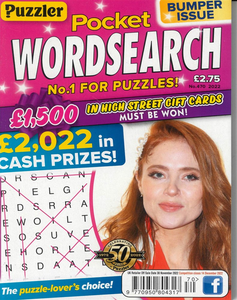 Pocket Puzzler Wordsearch Magazine Subscription