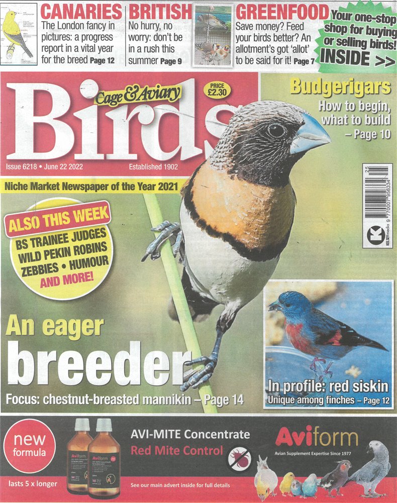 Cage and Aviary Birds Magazine Subscription