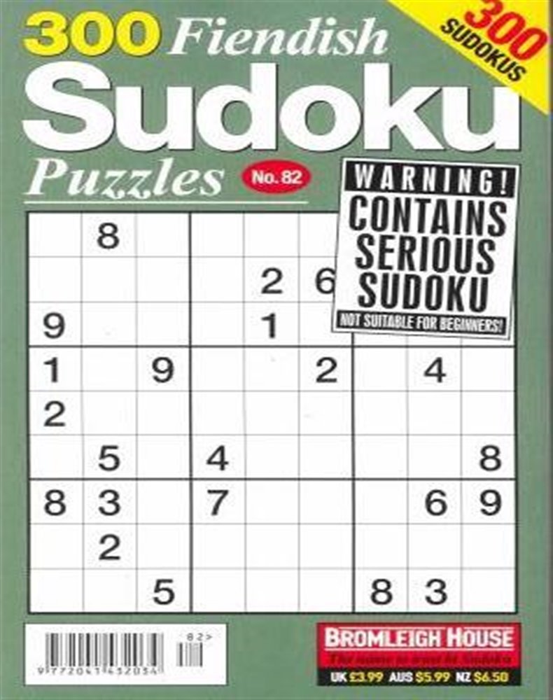 300 Fiendish Sudoku Puzzles Magazine