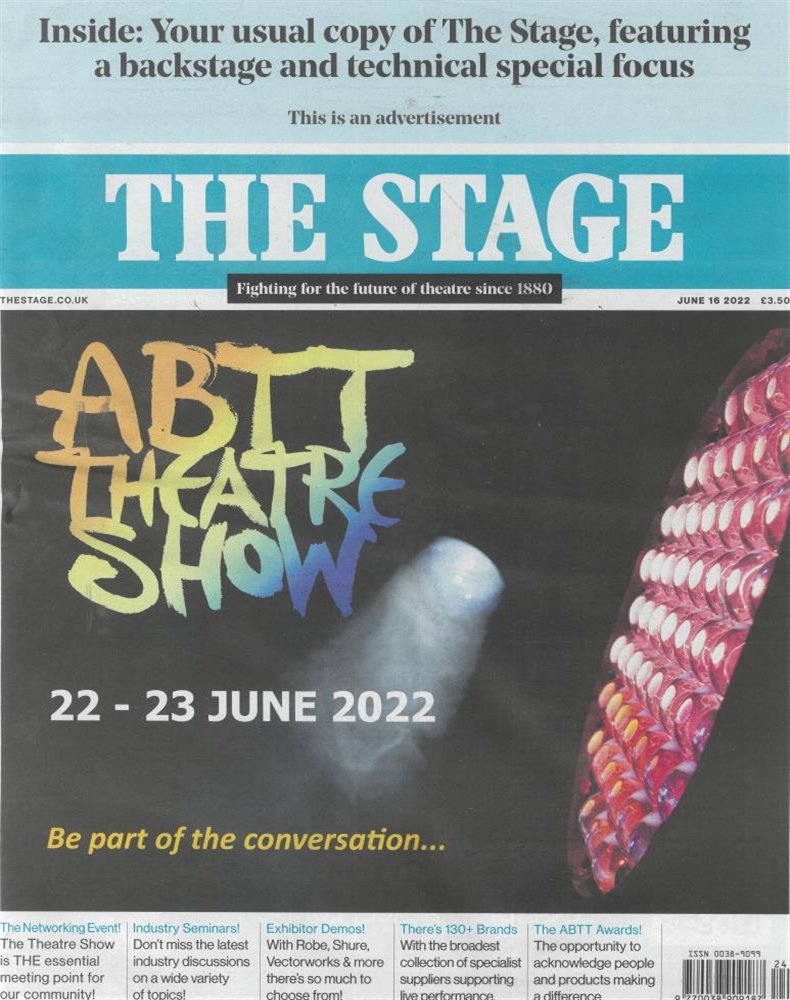 The Stage Magazine / Buy a subscription at UniqueMagazines.co.uk