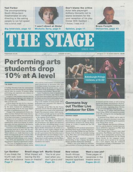The Stage Magazine / Buy a subscription at UniqueMagazines.co.uk