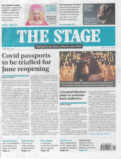 The Stage Magazine / Buy a subscription at UniqueMagazines.co.uk