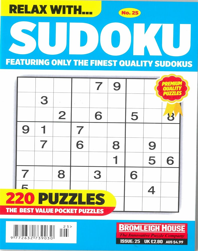 Relax With Sudoku Magazine Subscription