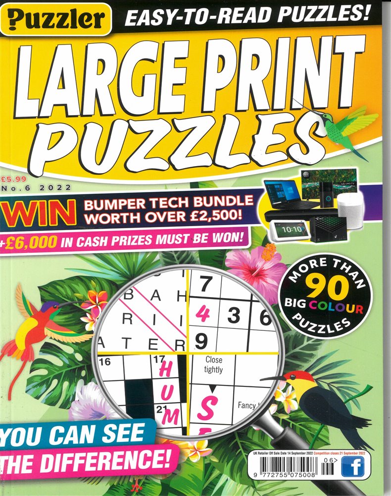 Puzzler Large Print Puzzles Magazine Subscription
